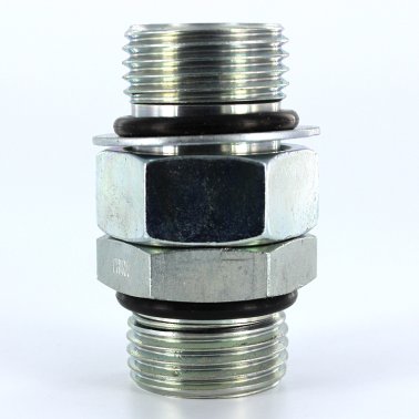 12 F5OHAO-S Parker SAE Union 1-1/16 Male ORB X 1-1/16 Male ORB Steel ...